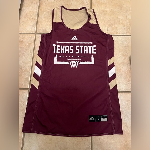 adidas | Tops | Texas State University Adidas Basketball Jersey | Poshmark